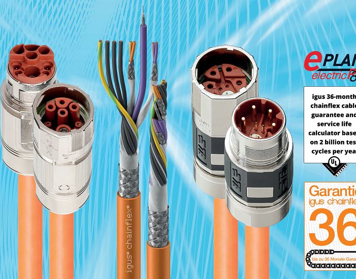 Ready-to-connect igus hybrid cables save installation space, weight and ...