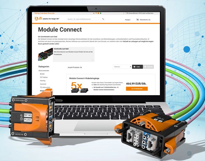 Quick access to a customised interface with the new igus online shop ...