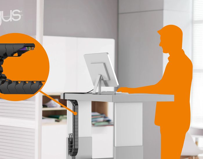The new OfficeChain from igus: perfect cable guidance for height ...