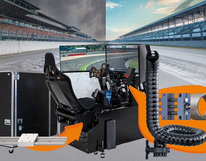 Professional race car simulator to go - Press international